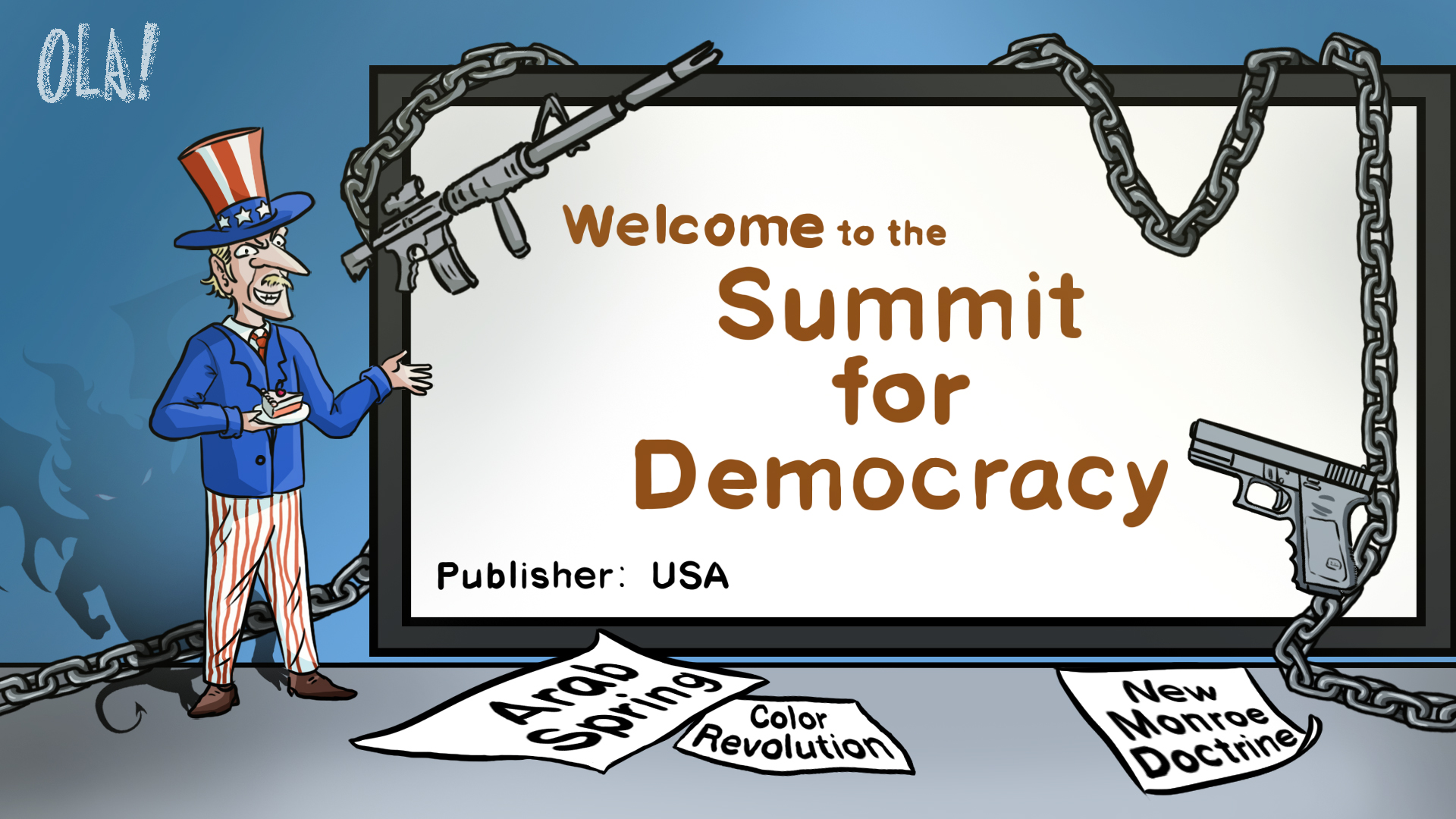 Usona "demokratia pintkunveno" vendas sian propran ideologion